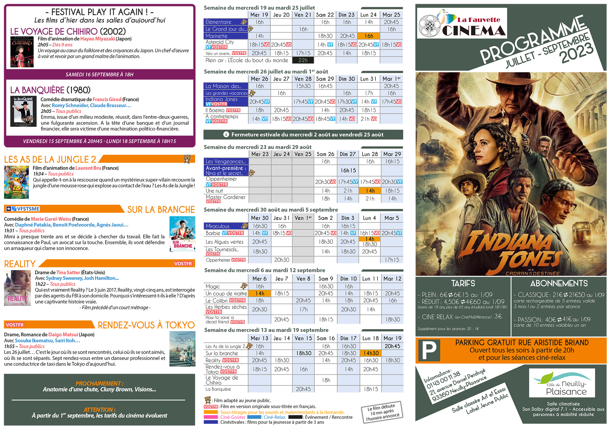 Le 7ème art et le Cinéma 'La Fauvette' - Programme cinéma : juillet à ...