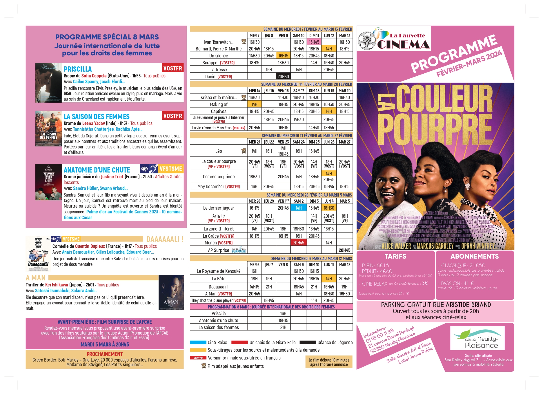 Le 7ème art et le Cinéma 'La Fauvette' - Programme cinéma : février / mars 2024 | Ville de ...