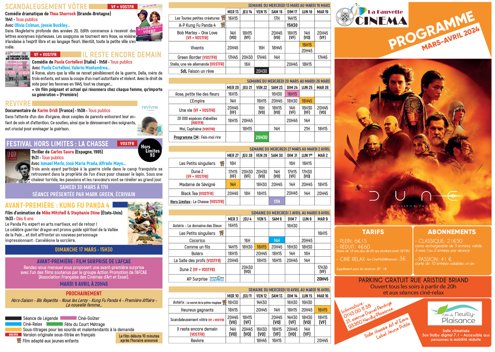 Le 7ème art et le Cinéma 'La Fauvette' - Programme cinéma : mars ...